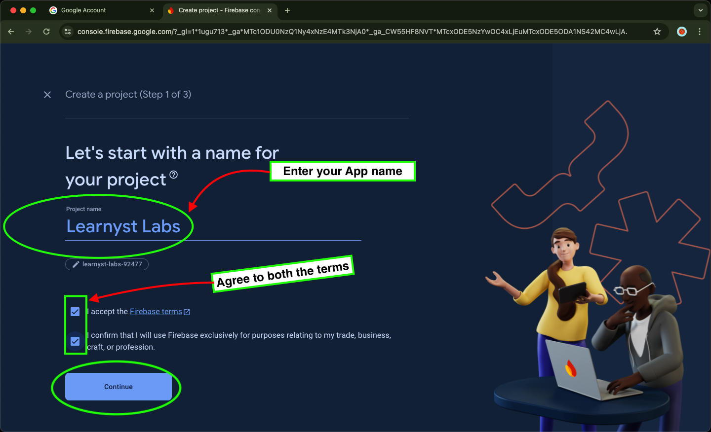 How to create and Grant Firebase Account Access to Learnyst